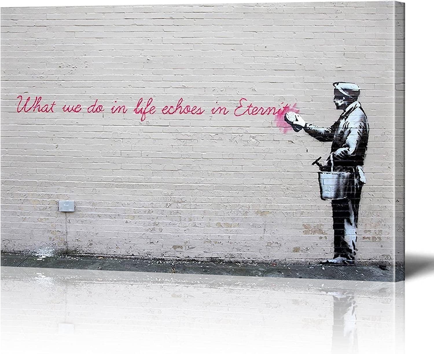 Banksy Canvas Wall Art Echoes In Eternity Street Graffiti Large Canvas ...