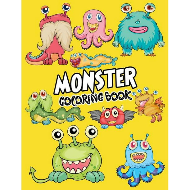 Monster Coloring Book: Cute Monsters Coloring Book for kids:A Fun ...