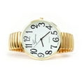 Super Size Gold Watch, Large Face, Easy Read, Stretch Band - Walmart.com