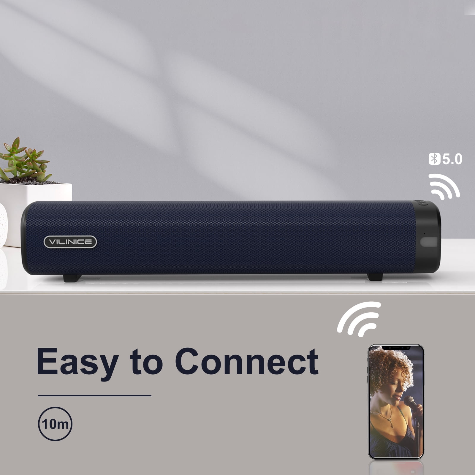 Buy ViliNice TV Soundbar, 16 inch Sound Bar with Subwoofer, Wired ...
