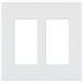 Lutron Claro 2 Gang Decorator Wallplate, CW-2-WH, White - Walmart.com