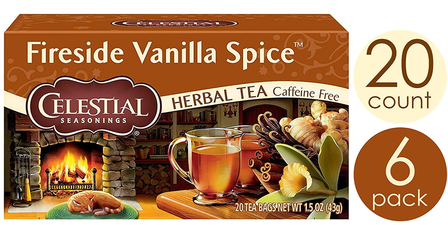 Celestial Seasonings Herbal Tea, Fireside Vanilla Spice, 20 Count (Pack ...