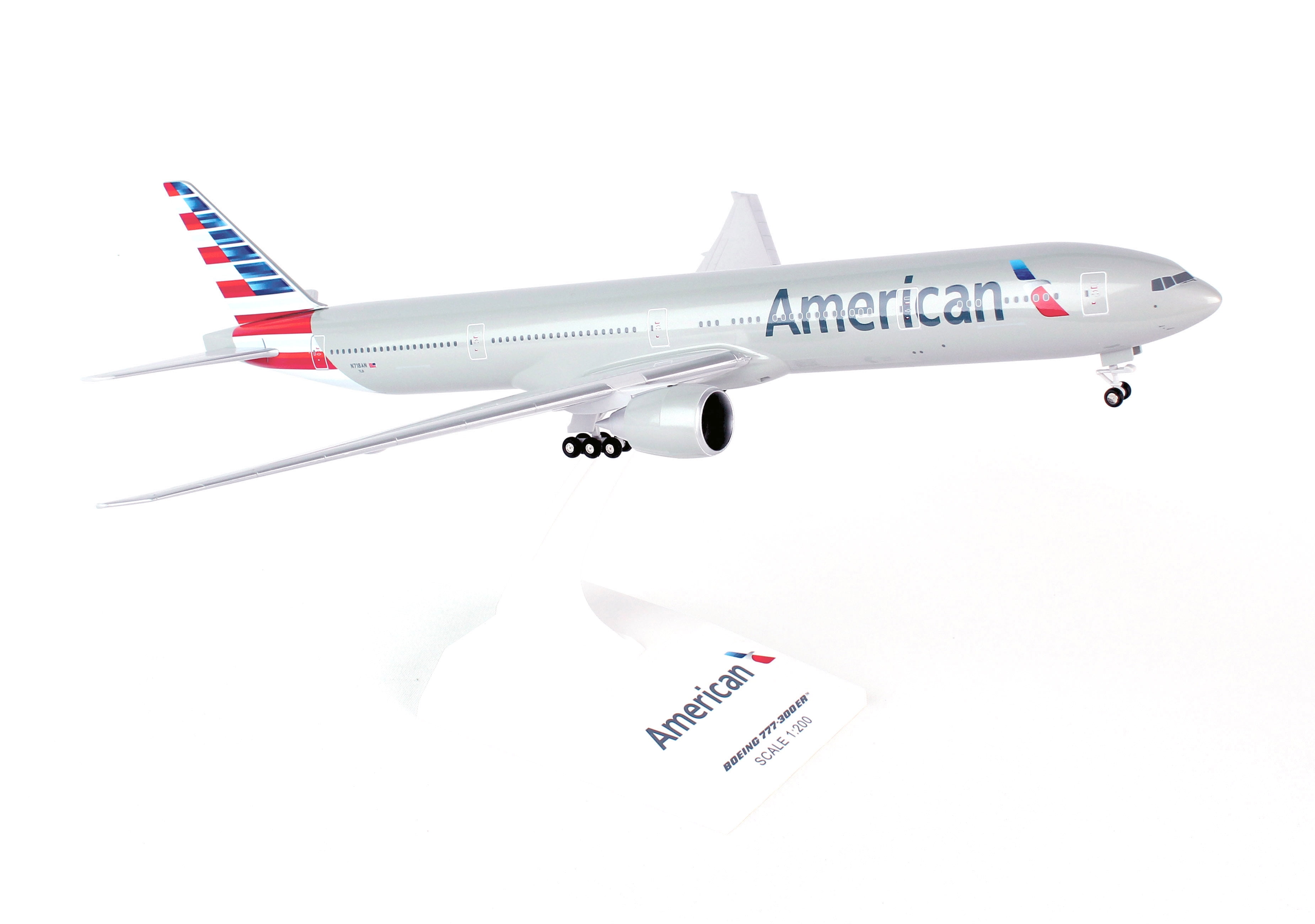 Skymarks American 777-300 1/200 W/Gear New Livery - Walmart.com