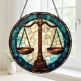 Balance Scale Stained Glass Suncatcher – Classic Symbol Window Decor ...