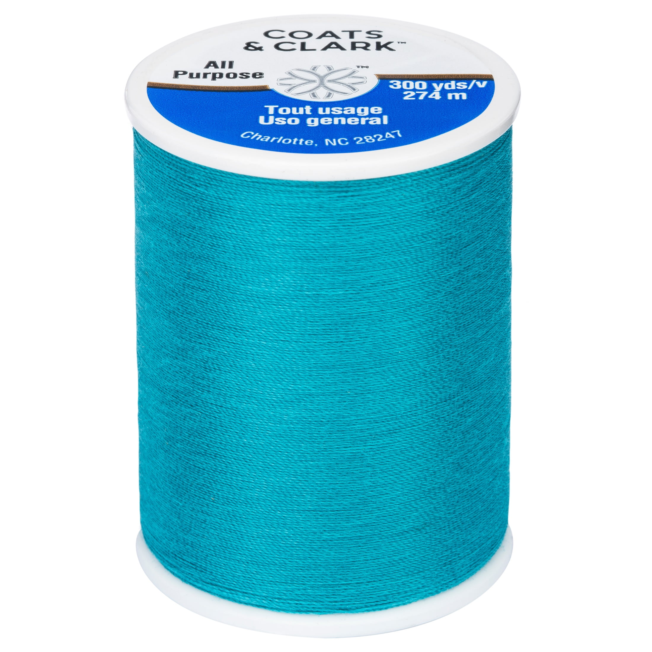 Coats & Clark All Purpose Parrot Blue Polyester Thread, 300 Yards ...