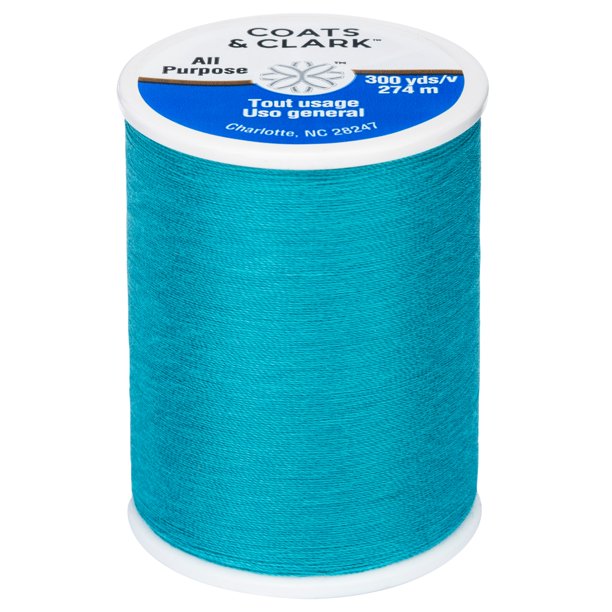 Coats & Clark All Purpose Parrot Blue Polyester Thread, 300 Yards ...
