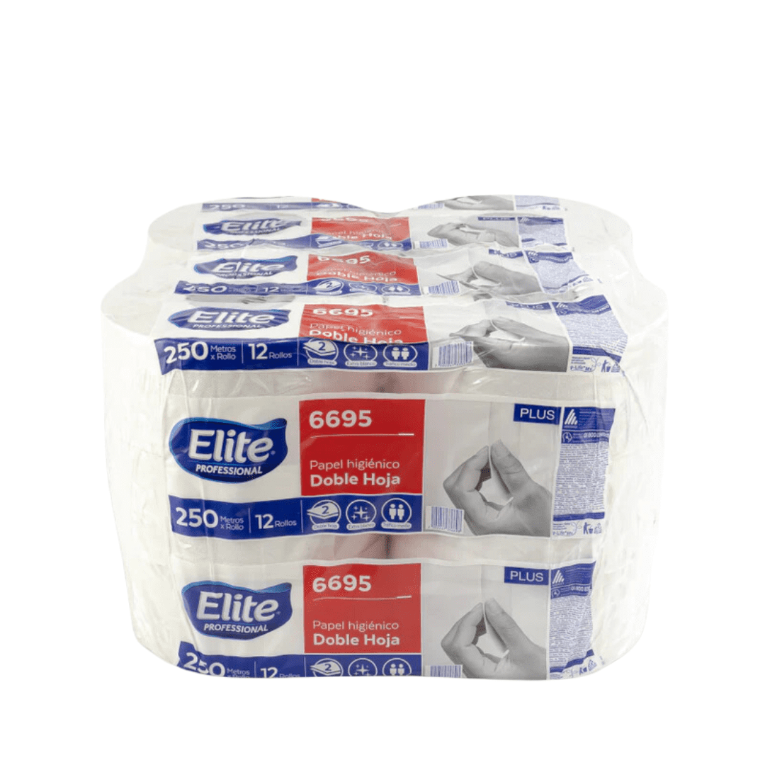 Papel Higiénico Elite Paq de 12 rollos de 250 m c/u | Walmart en línea