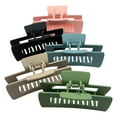 Little Whale Co Large Hair Accessories: 4 Inch Matte Claw Clips, 5 Pcs ...