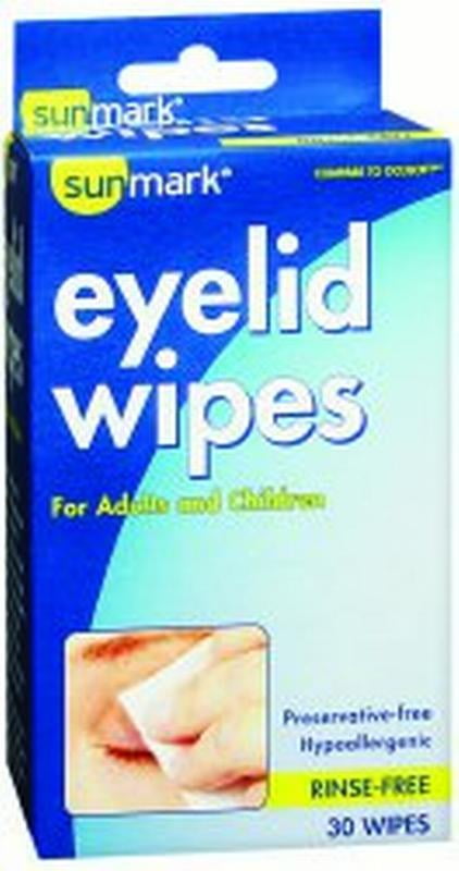 sunmark Eyelid Cleanser Wipe, 01093932444 - Box of 30 - Walmart.com ...