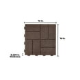 GroundSmart 16" x 16" x 5/8" Brown SmartLoc Brick Rubber Patio Paver, 9 ...