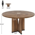 KIOOTTO 40" Round Solid Wood Dining Table for 4, Farmhouse Kitchen ...