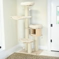 Pefilos 68" Modern Cat Tree Tower for Indoor Cats, Large Wood Cat Condo ...