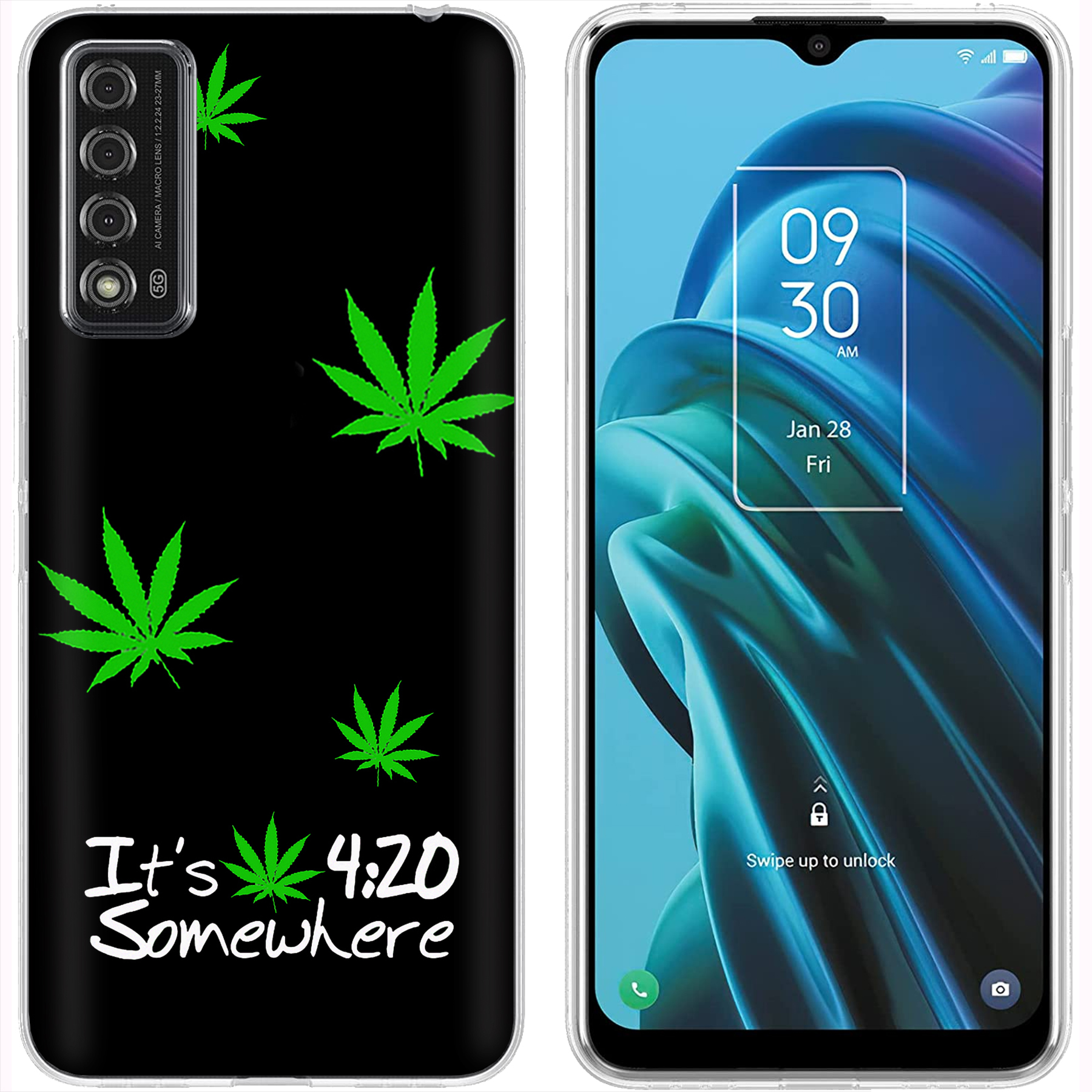 VIBECover Slim Case Compatible for TCL Stylus 5G 2022, TOTAL Guard FLEX Tpu Cover, Thin and ...