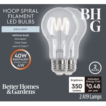 Better Homes & Gardens LED Vintage Light Bulbs, ST19 60W Equivalent ...