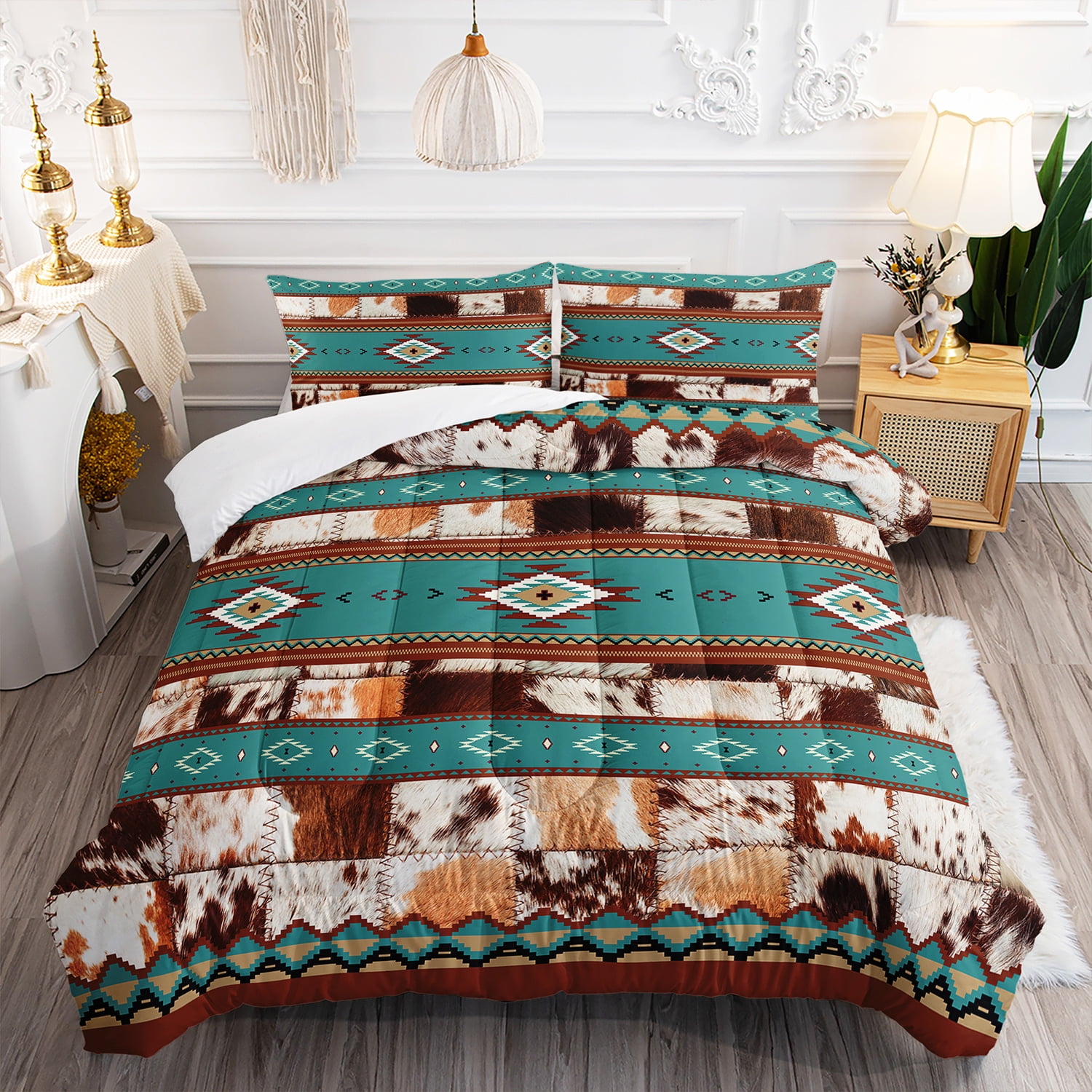 Hosima 3-Piece 3D Digital Printed Comforter Set ，Unique Design with ...
