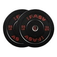Exercise Equipment Olympic Bumper Weight Plates, Rubber Plate with 2 ...