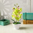 Artificial Phalaenopsis Orchid Bonsai in Pot – Silk Flower Decor for ...