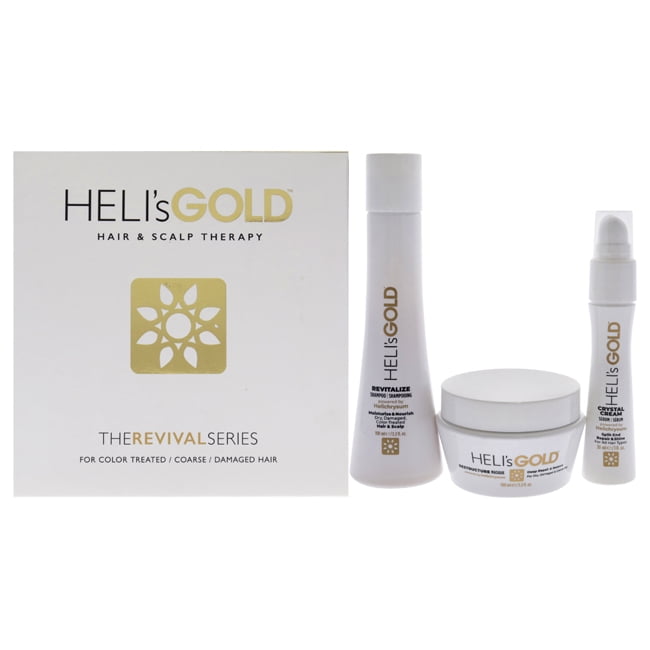 Heli's Gold Hair and Scalp Therapy Kit, Shampoo, Masque and Cream, 3 pc ...