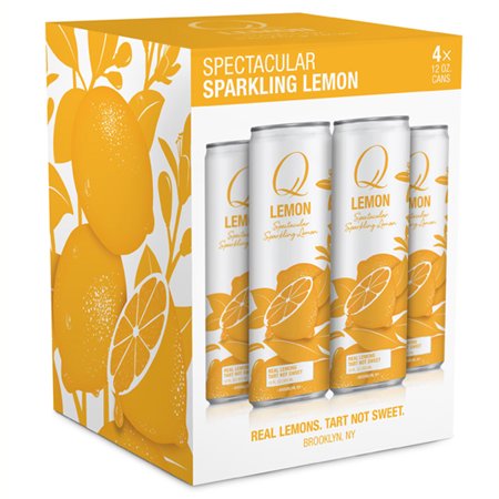 Q Drinks Lemon Spectacular Sparkling Lemon 12 oz Cans - Pack of 4 ...