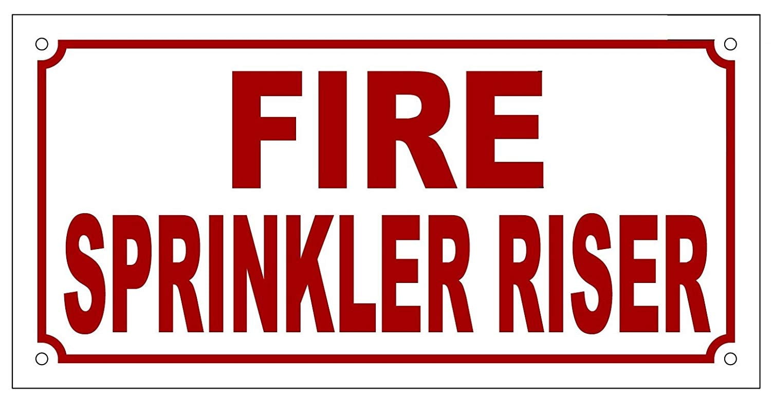 Fire Sprinkler Riser sign (Aluminium 5x10) - Walmart.com
