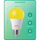 EDISHINE Dusk to Dawn Outdoor Light Bulbs, Yellow Amber A19 LED Bulbs ...