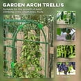 A-Frame Metal Arch Trellis 17x72x72in with Net Outdoor Green - Walmart.com
