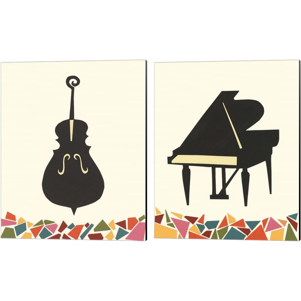 Great Art Now Cut Paper Instruments A by Regina Moore 2 Piece Canvas ...