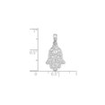 Sterling Silver Hamsa Pendant with Filigree Design, Religious Hand ...