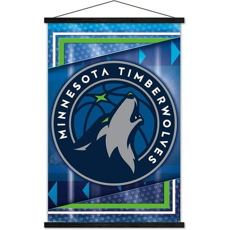 NBA Minnesota Timberwolves - Logo 17 Wall Poster with Wooden Magnetic ...