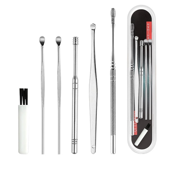 Ear Wax Removal Tool Set Stainless Steel Ear Cleansing Tool Kit with ...