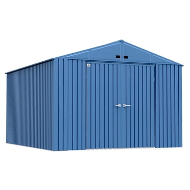 Arrow Elite Steel Storage Shed, 12x16, Blue Grey - Walmart.com