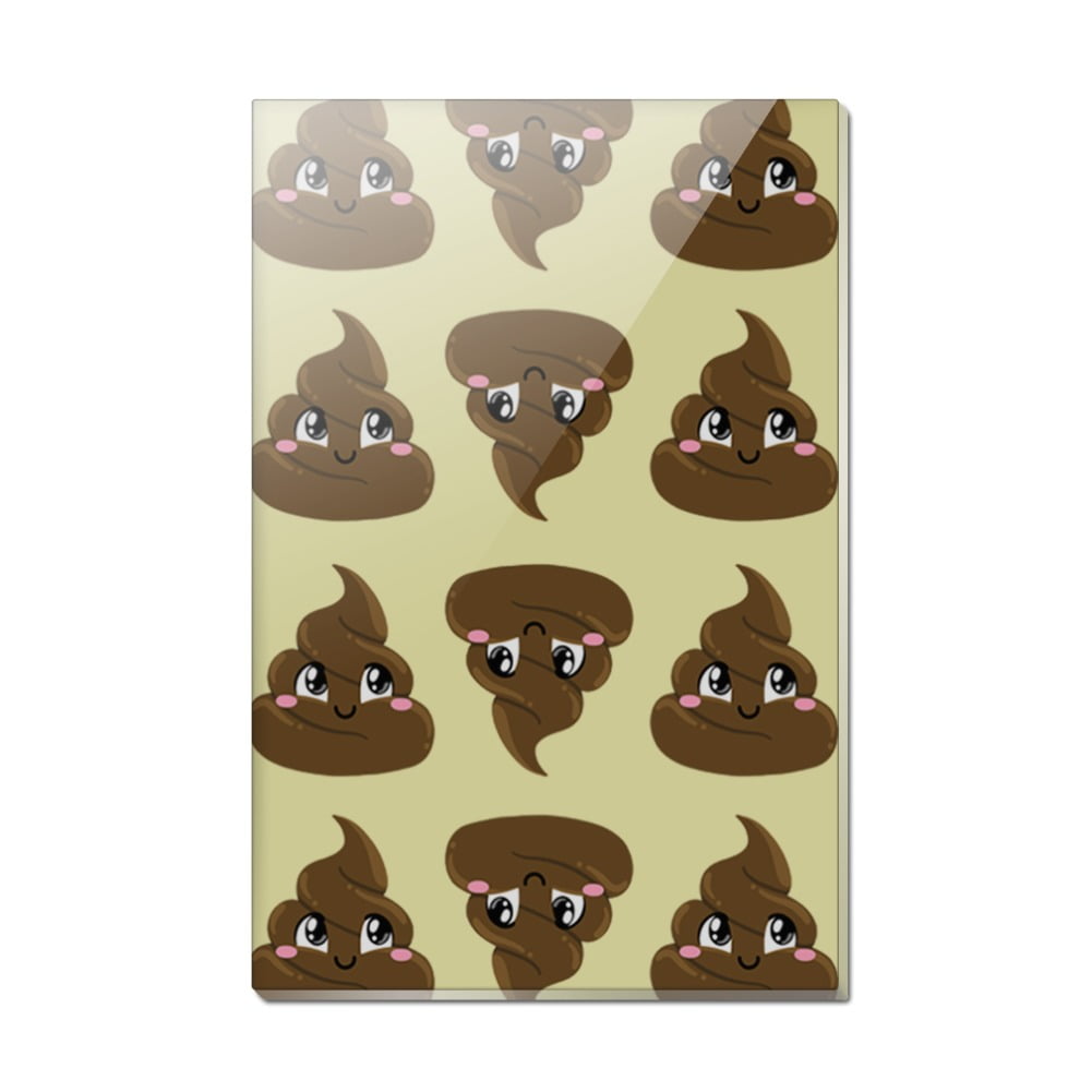 Cute Poop Pattern Rectangle Acrylic Fridge Refrigerator Magnet ...