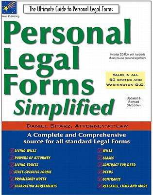 Pre-Owned Personal Legal Forms Simplified: The Ultimate Guide to ...
