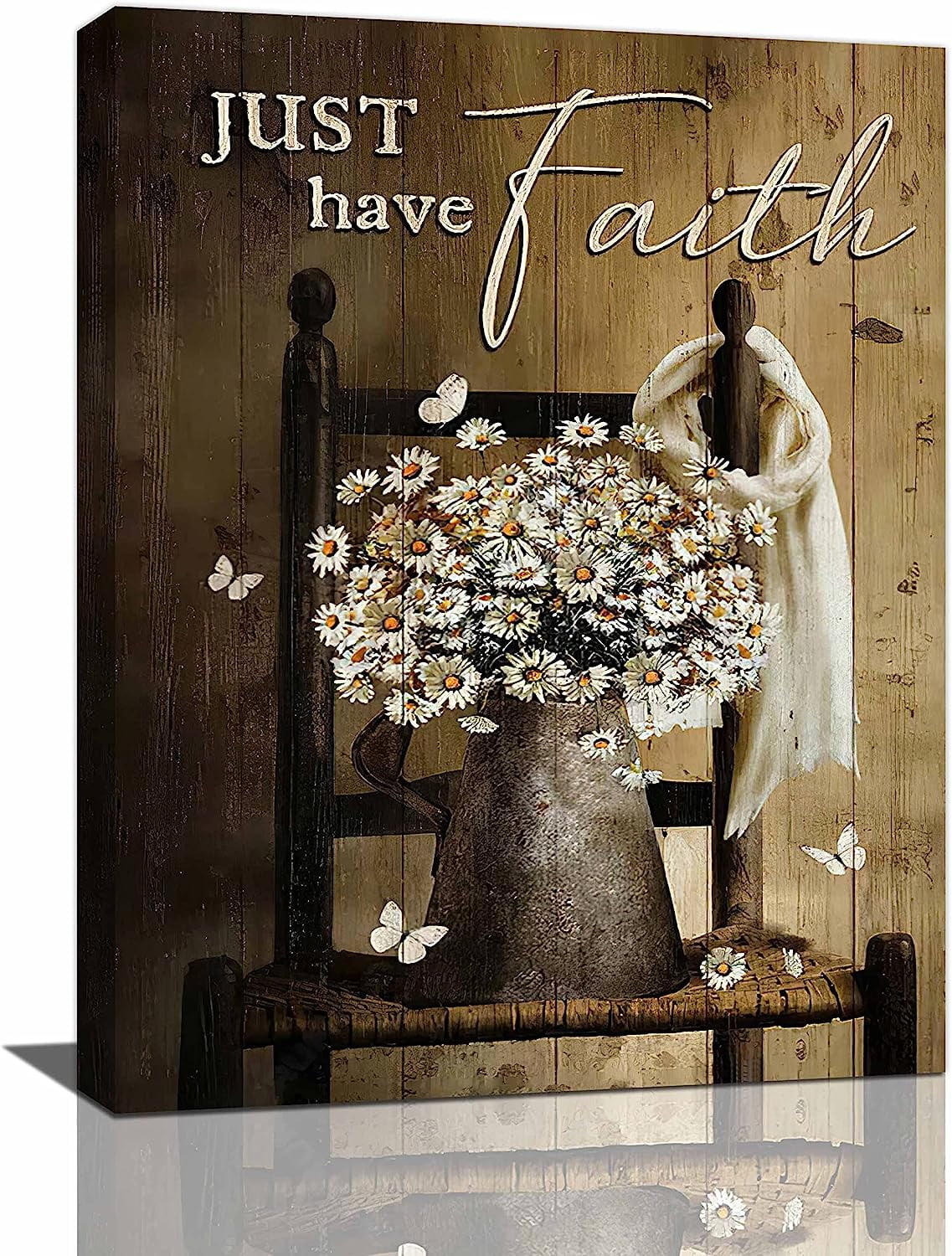 Farmhouse Daisy Wall Art Rustic Vintage Daisy Pictures Wall Decor Retro ...