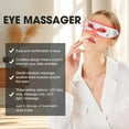 Vibrating Eye Massager with Red Light, Cordless Wearable Relaxation ...