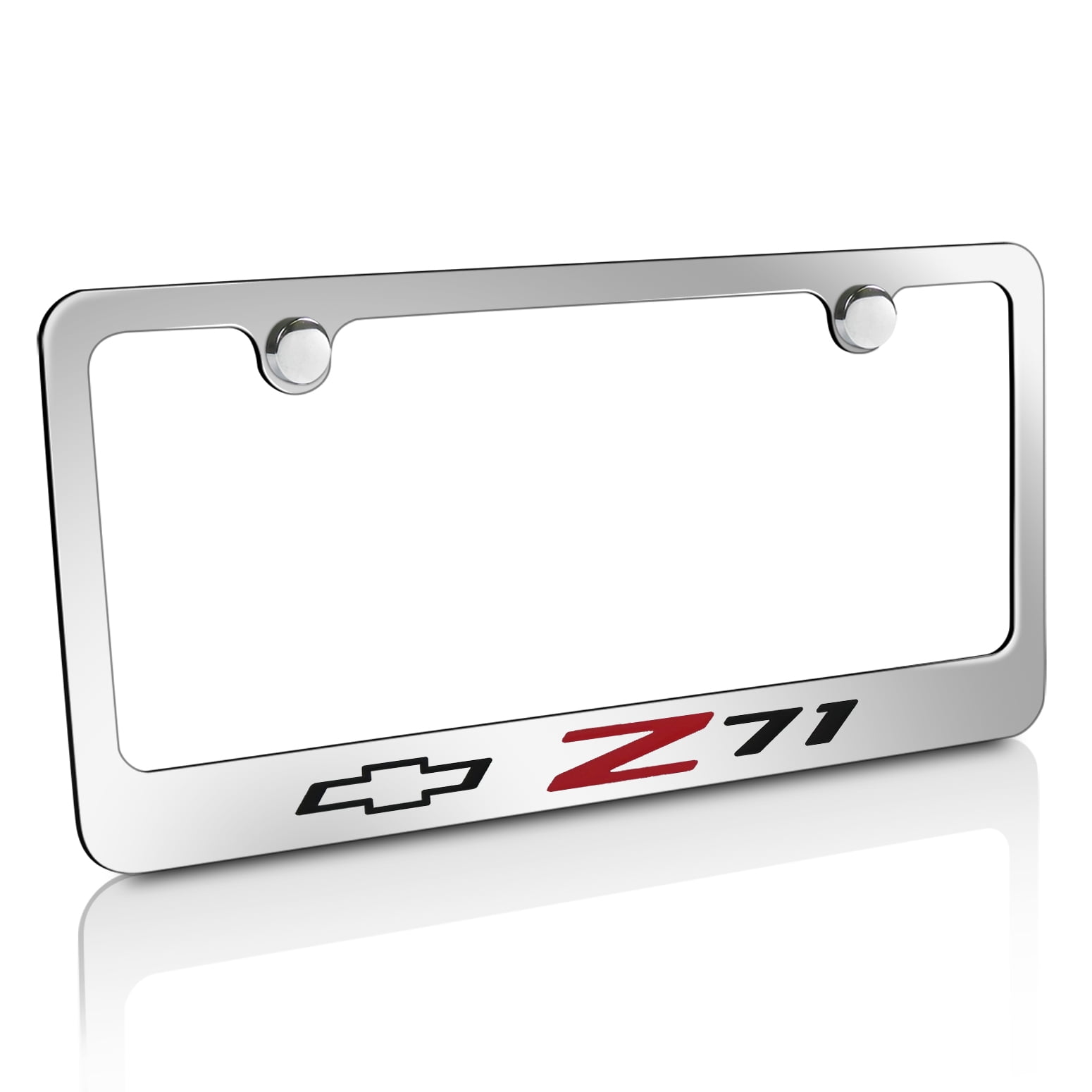 Chevrolet Z71 Chrome Metal License Plate Frame - Walmart.com - Walmart.com
