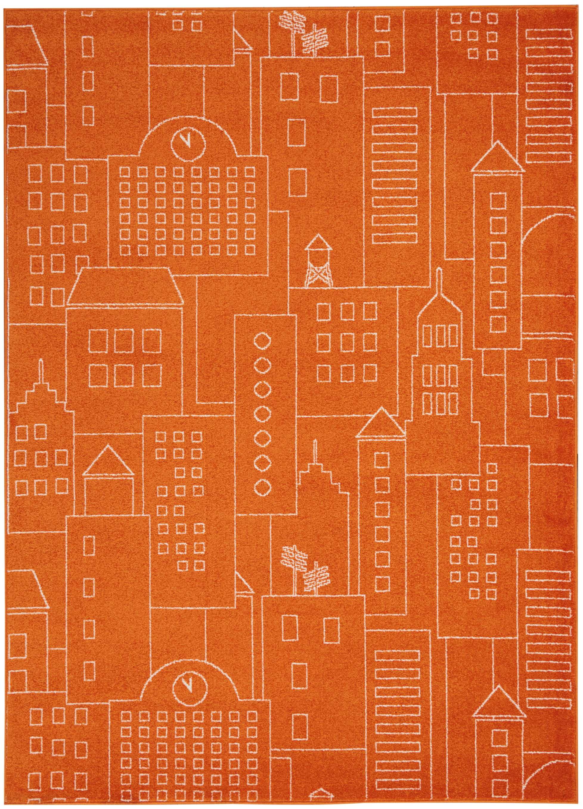 Nourison Miles Orange Kids Area Rug - Walmart.com