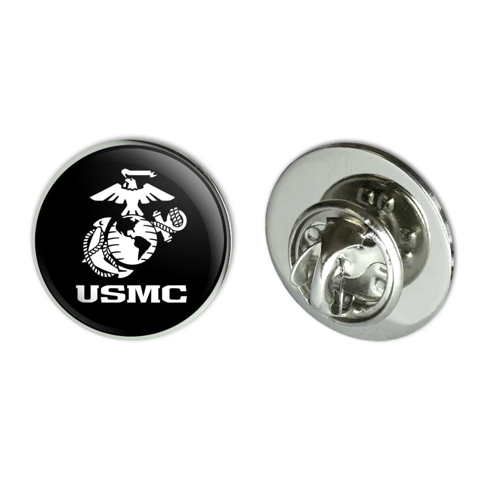 Marine Corps USMC Text White Logo on Black Officially Licensed Metal 0. ...