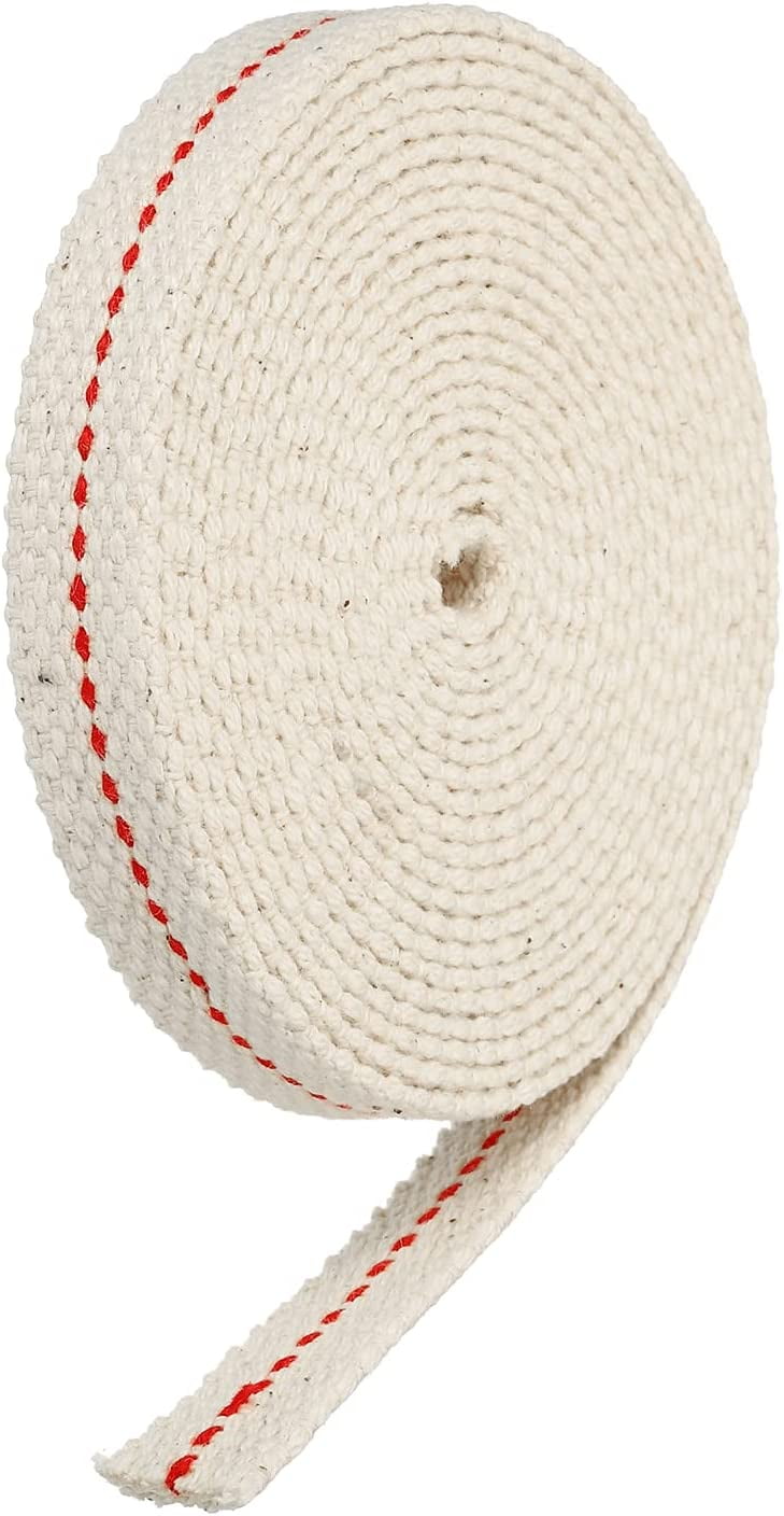 Oil Lamp Wick 1/2 Inch Flat Wide 10 Foot Cotton Lanterns Wick with Red ...