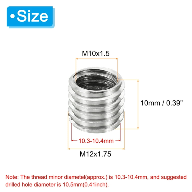 Uxcell M8 Threaded Insert Rose Joint Adapter Round Coupling Connectors ...