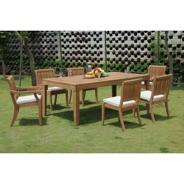 Heck 13 Pieces Aluminum Outdoor Dining Set for 12 Person, FSC Teak ...