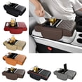 Car Center Consoles Cover, PU Leather Armrest Pad Cover, Universal Car ...
