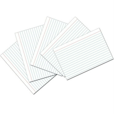 Oxford Ruled Index Cards, 4" x 6", White, 100-Pack - Walmart.com