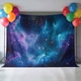 Blue Starry Sky Photography Backdrop 8x6FT, Purple Teal Universe Shinny ...