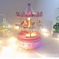 WEofferwhatYOUwant Pink Carousel Music Box Wind-Up - Walmart.com