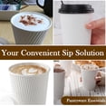 12oz Double Wall Ripple White Paper Coffee Cups – Insulated Hot ...