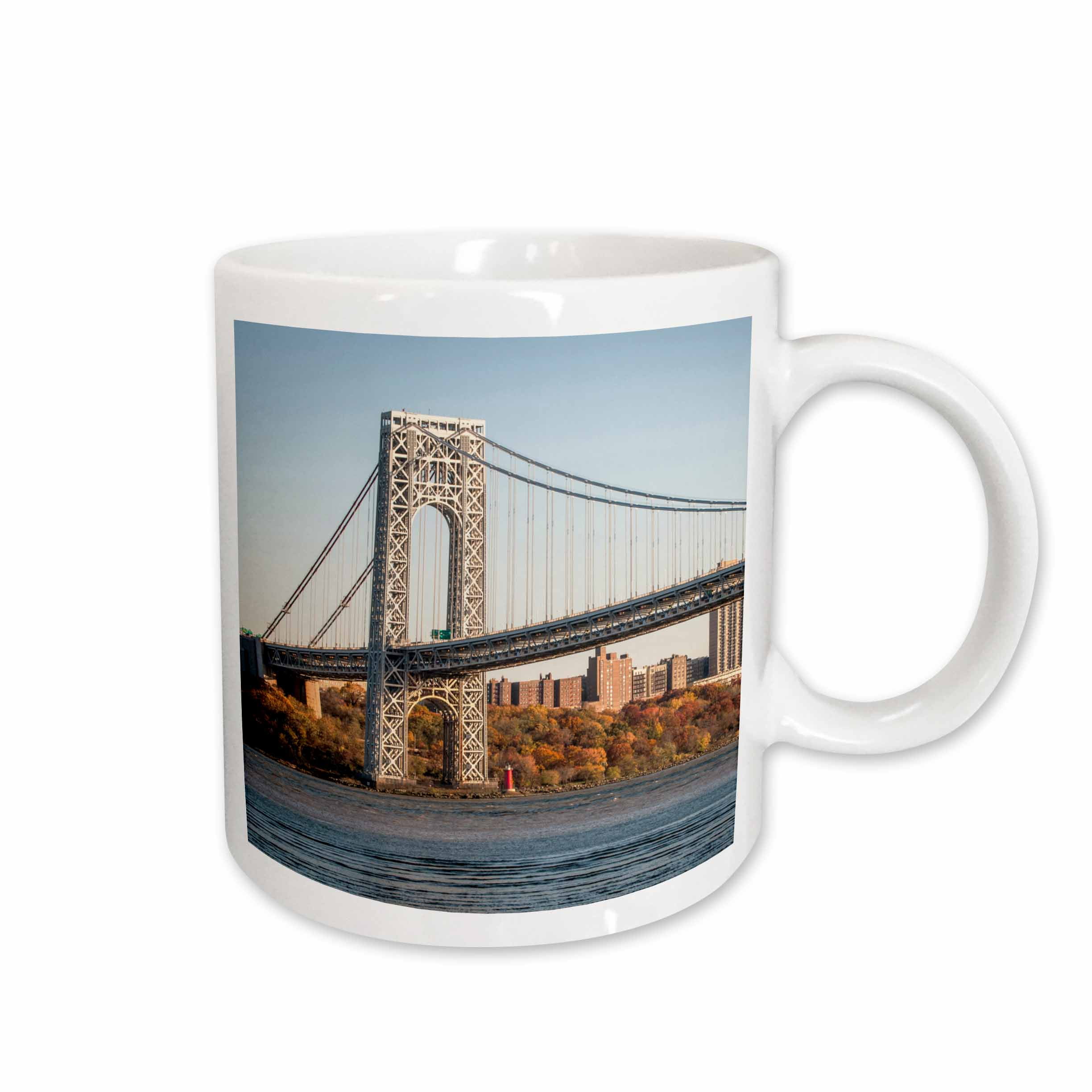 3dRose USA, New Jersey, Hudson River Basin, view of George Washington ...