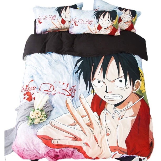 One Piece Monkey D. Luffy 3Pcs Duvet Cover Set 3D Printed Anime Cover ...