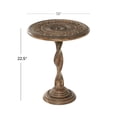 Free Shipping! DecMode 18x22 Brown Mango Wood Carved Floral Accent ...