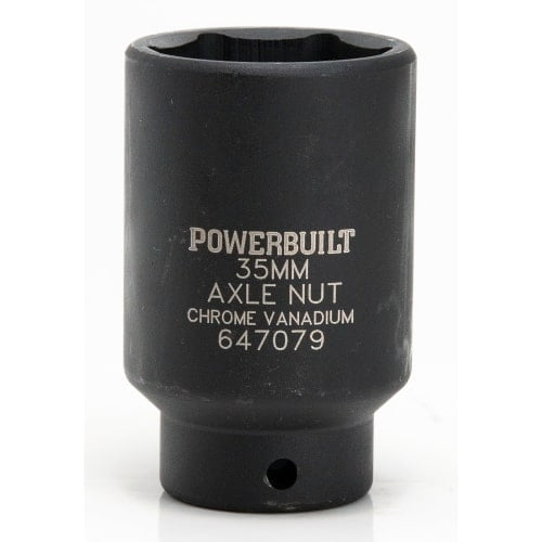 Powerbuilt 1/2 Inch Drive 35 MM Axle Nut Socket - 647079 - Walmart.com